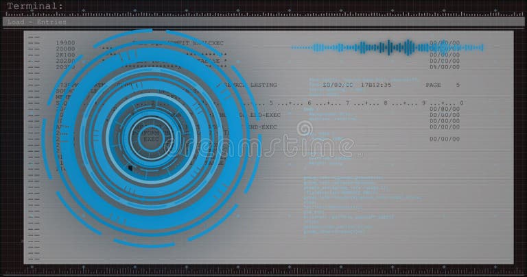Displaying Concentric HUD Graphic on Terminal Interface, Showing ...