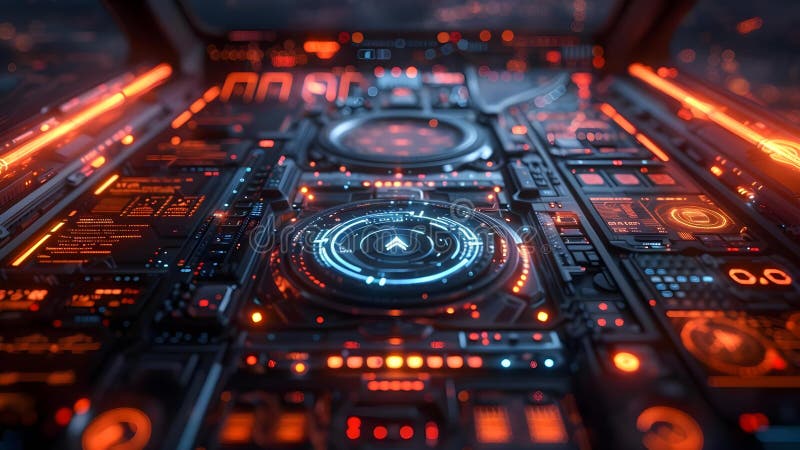 Displaying Cyber Communication Technology on a Futuristic Digital ...