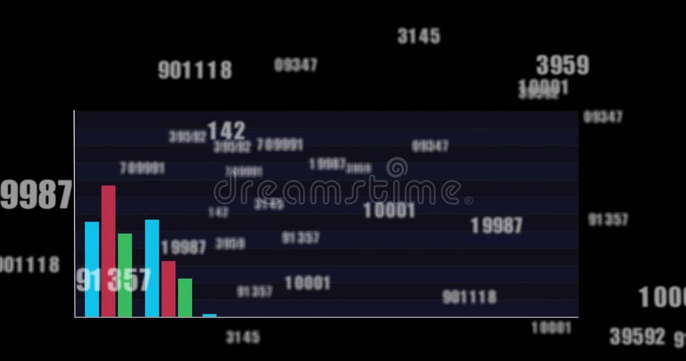 Displaying Dark Blue Grid Featuring Cyan Red Green Bars in Dashboard ...