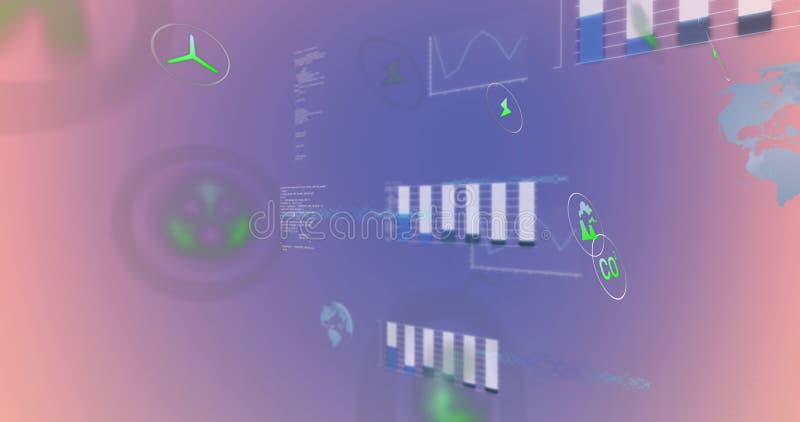 Displaying Data Analysis, Graphs and Charts with Environmental Icons ...