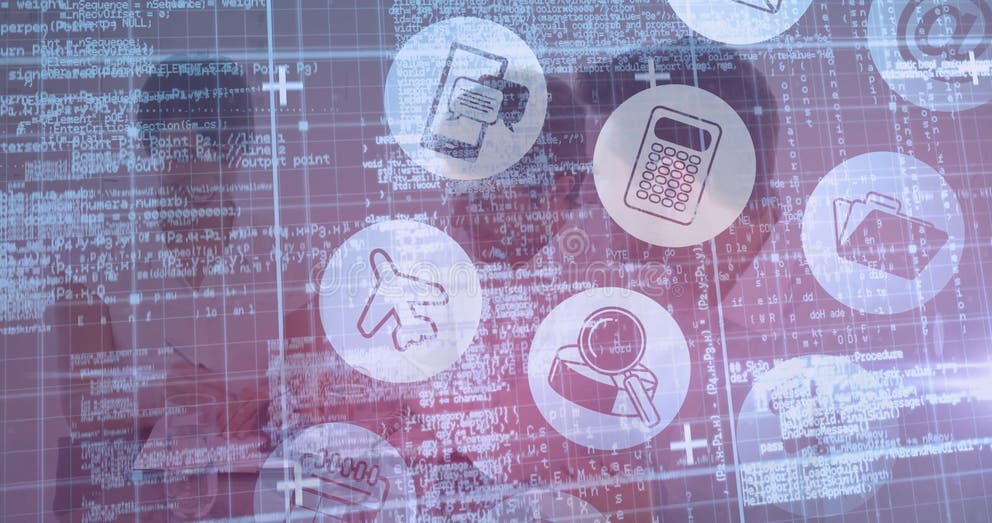 Displaying Finance Icons in Code Interface with Calculator Plane ...