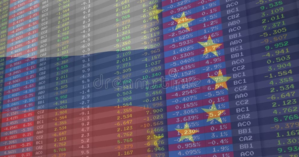 Displaying Financial Data Grid with Alphanumeric Codes, Percent Values ...