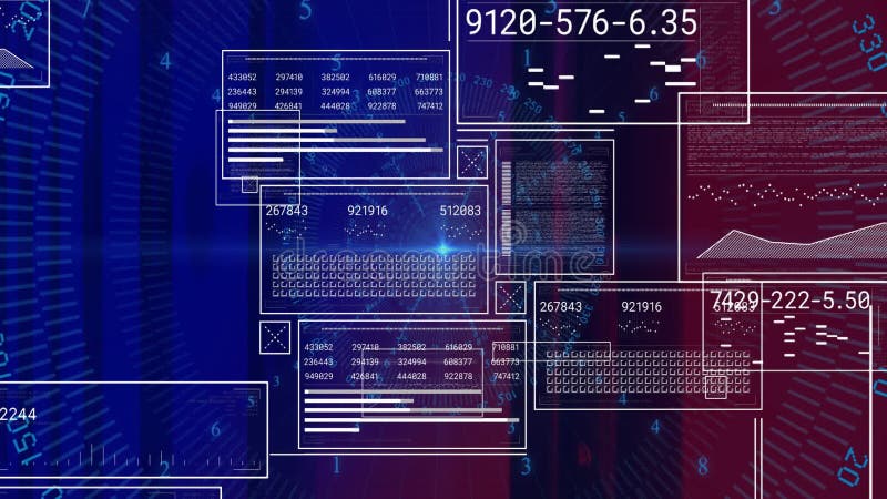 Displaying Futuristic Dashboard Showing Translucent Data Panels with Code Windows, Numeric ...