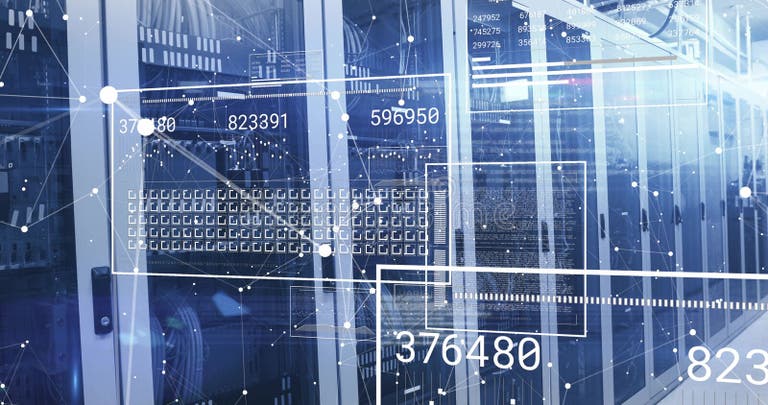 Displaying Glass Server Cabinets Streaming Data in Server Room, with ...