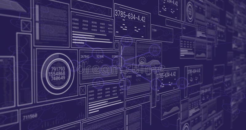 Displaying Graphs And Numbers Digital Data Panels With Network
