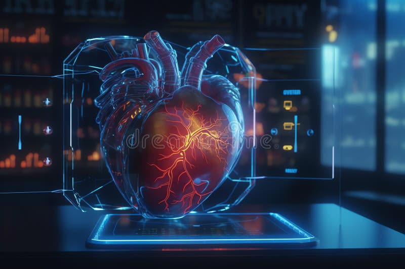 Projector of Heart from Devices Stock Illustration - Illustration of ...