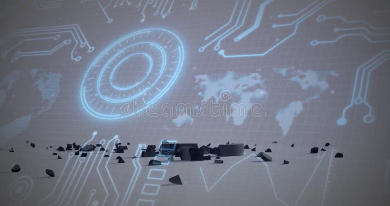 Displaying Holographic Interface Hovering Over Grid in Virtual ...