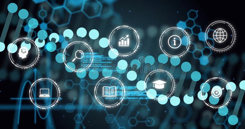 Displaying Horizontal DNA Helix in Digital Interface, with Nine Science ...