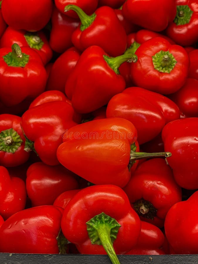 Displaying Imported Red Peppers Stock Image - Image of tomatoes, summer ...