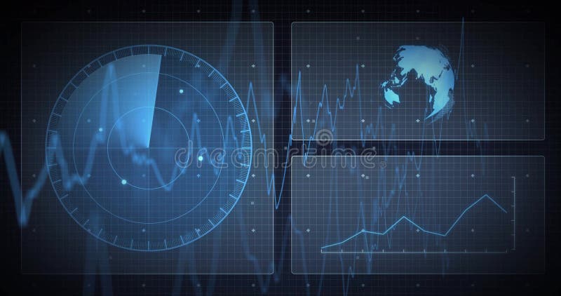 Displaying Interface in Dashboard Grid, Showing Radar Scanner, ECG Line ...