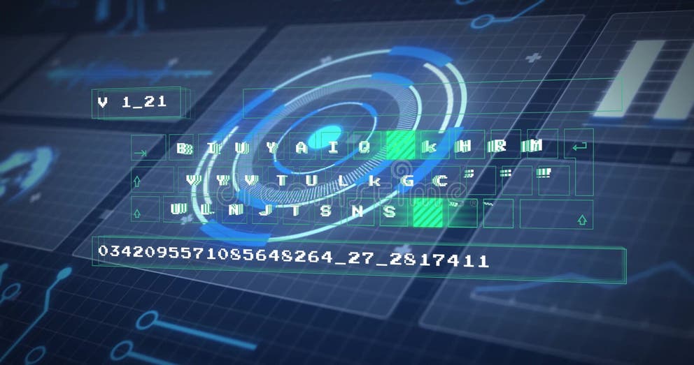 Displaying Interface HUD, with Translucent Keyboard, Concentric Target ...