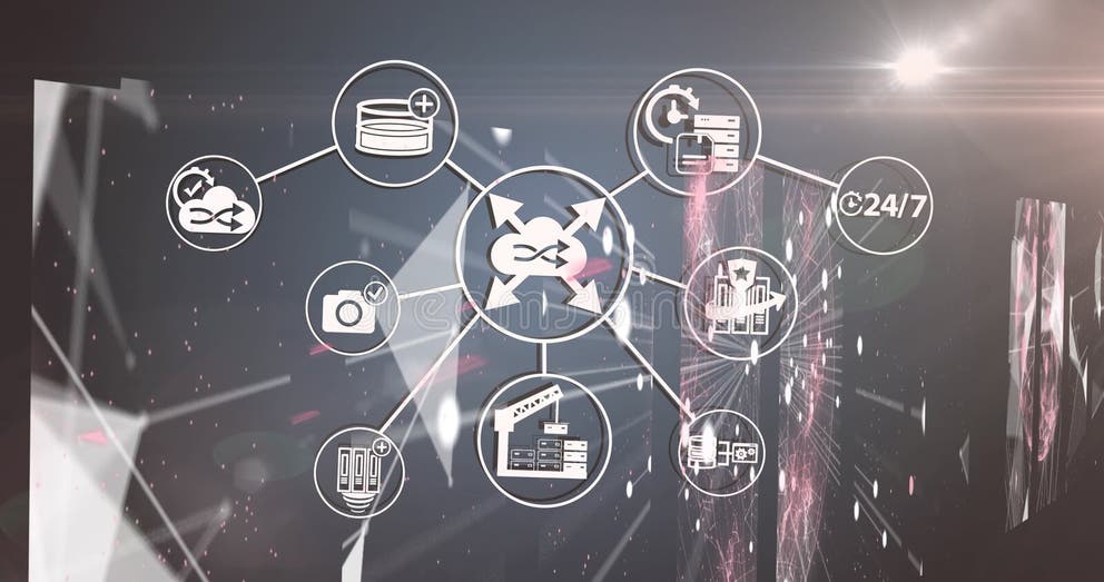 Displaying Network of Icons in Digital Interface, with Infinity Loop ...