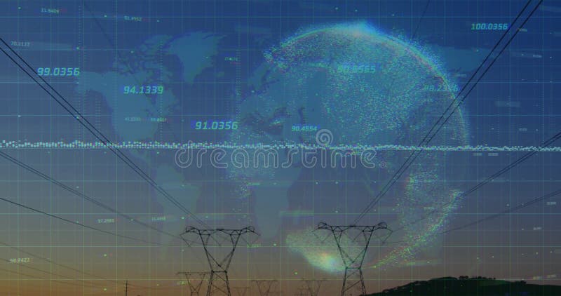 Digital Technology Infrastructure Network Data Geospatial Stock Photos ...