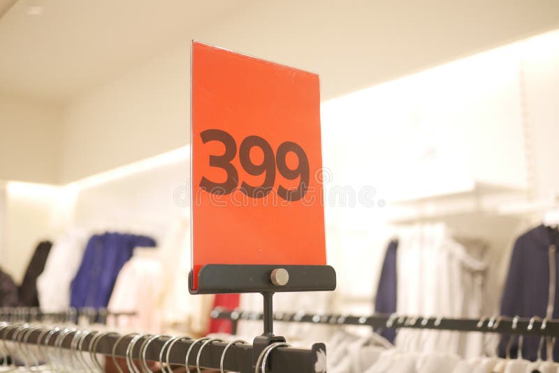 Displaying Pricing Tags Effectively in a Retail Store Environment Stock ...