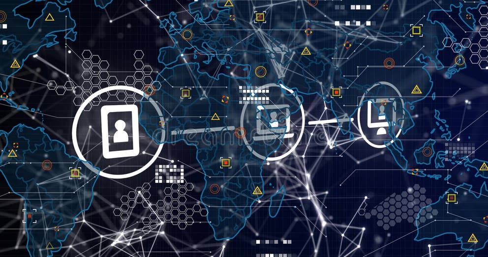 Inside Circle Connecting Continents Stock Illustrations – 1 Inside ...
