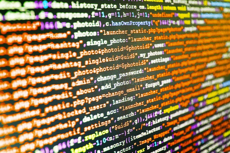 Displaying Program Code On Computer Software Source Code Stock Illustration Illustration Of