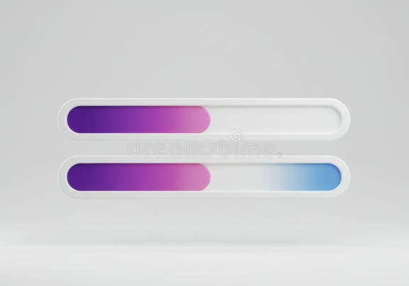 Displaying Progress Bar Elements with Gradient Fill Stock Illustration ...