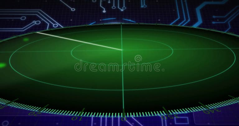 Displaying Radar Display Scanning on Control Interface, with Green Grid ...