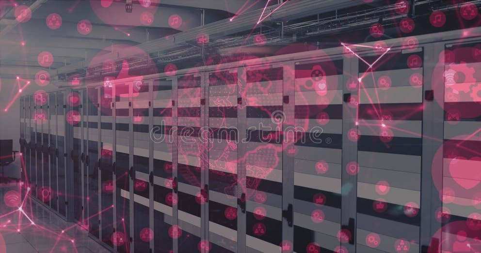 Displaying Server Cabinets Flashing LEDs, Floating Network Icons in ...