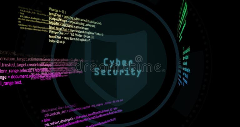 Displaying Shield Icon Protecting Data in Cybersecurity Dashboard, with Code Snippets and Data ...