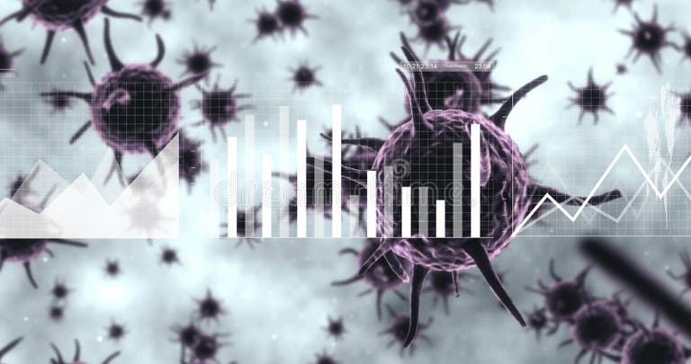 Displaying Spiky Spherical Virus Particle Floating Inside Lab Interface ...