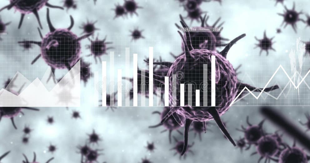 Displaying Spiky Spherical Virus Particle Floating Inside Lab Interface ...