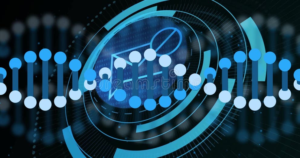 Displaying Stylized DNA Helix in Virtual Interface, with HUD Rings ...