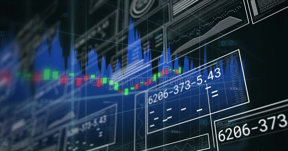 Displaying Trading Dashboard Panels with Candlestick and Area Graphs ...