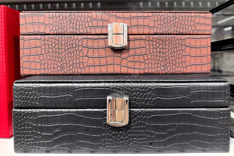 Stylish Crocodile Texture Storage Boxes for Elegant Organization Stock ...