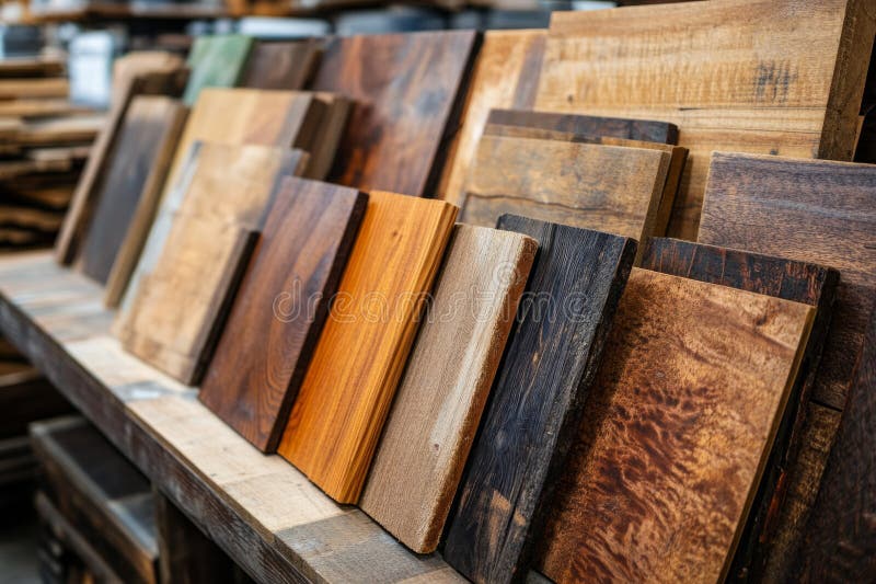 Displaying Various Wood Samples with Different Colors and Textures ...
