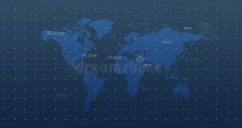 Displaying Vector World Map with Grid Overlay on Analytics Dashboard and Floating-point Data ...