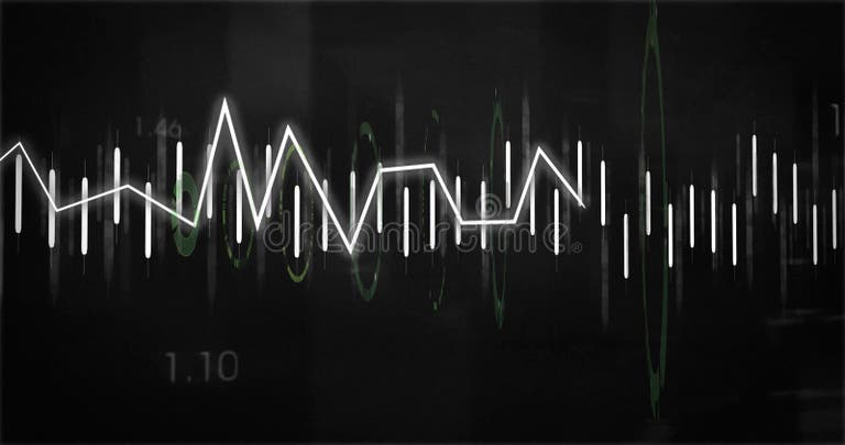 Displaying White Jagged Waveform Intersecting Vertical White Bars on ...