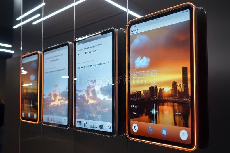 Innovative Display Technology Showcasing Interactive Screens in a ...