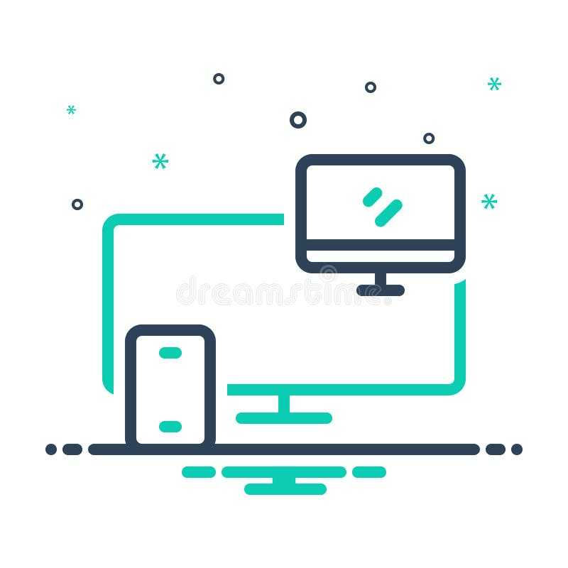 Mix Icon for Displays, Monitor and Tab Stock Vector - Illustration of ...