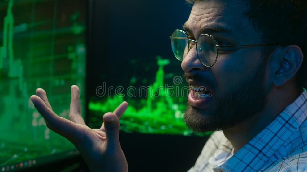 Displeased Indian Arabian Man Broker Guy Programming Code ...