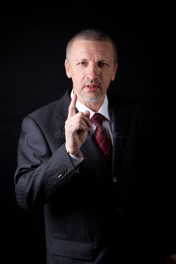 Displeased mature man stock image. Image of neutral, necktie - 30373773