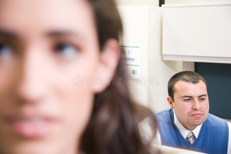 Displeased office workers stock image. Image of boredom - 62807423