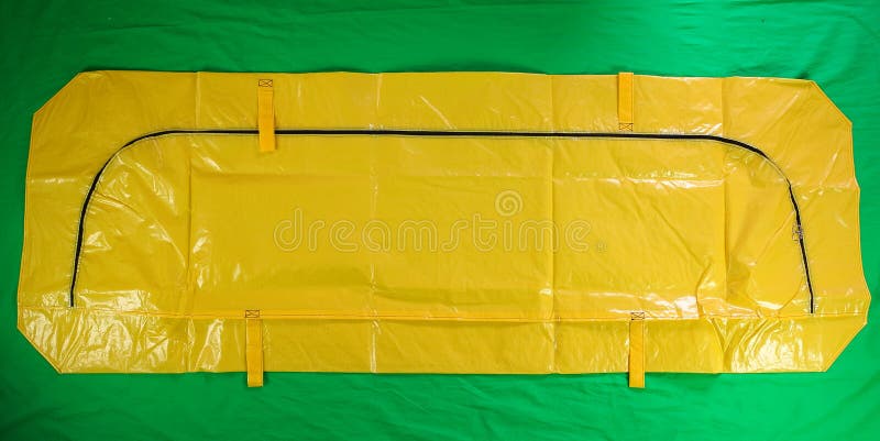 Human Remains Pouch, Yellow Body Bag Stock Image - Image of crime ...