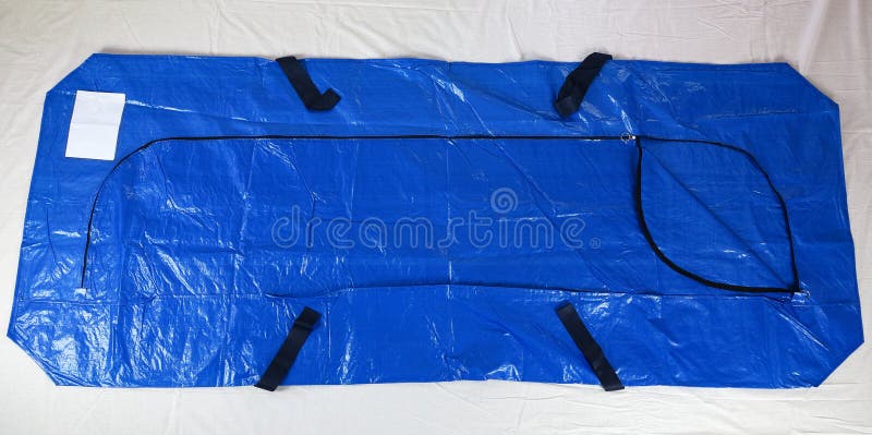 Human Remains Pouch, Blue Body Bag Stock Photo - Image of criminal ...