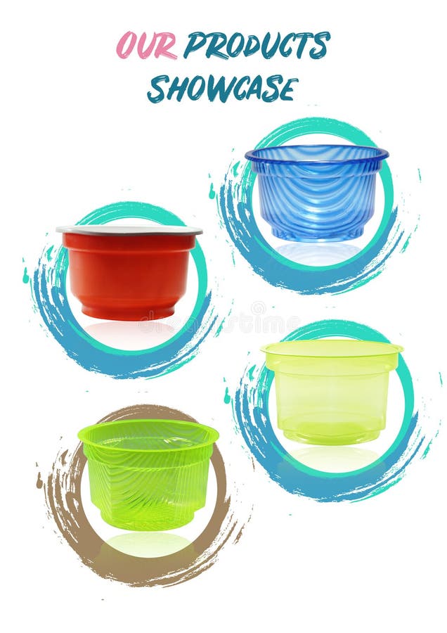 Disposable Bowl Different Design and Colours Stock Image - Image of ...