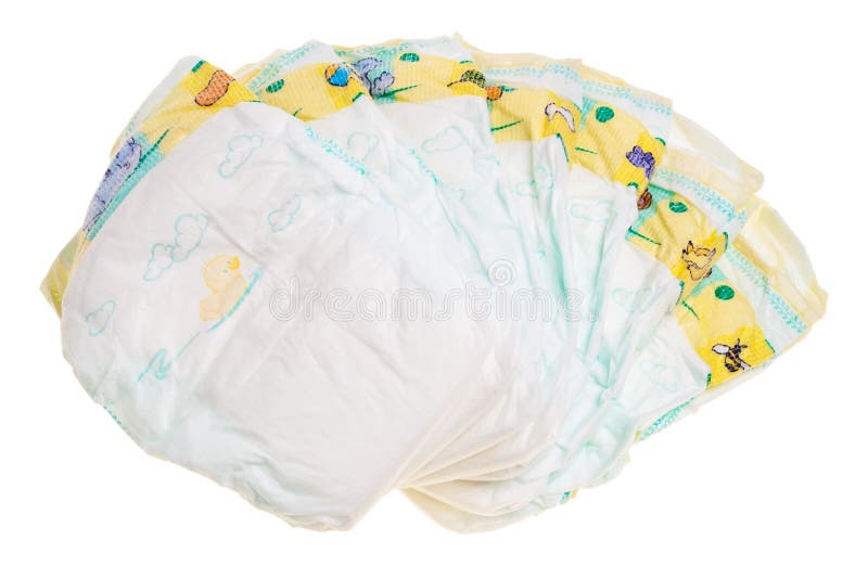 Disposable Colorful Baby Diapers. Stock Image - Image of blue, diaper ...