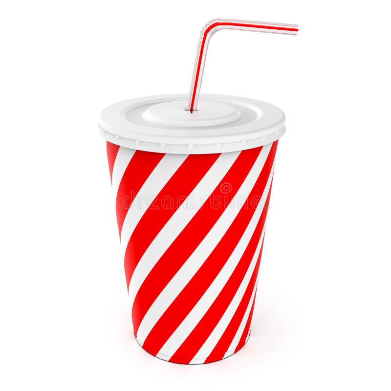 Disposable Cup With Straw Stock Image Image Of Fast 135062313
