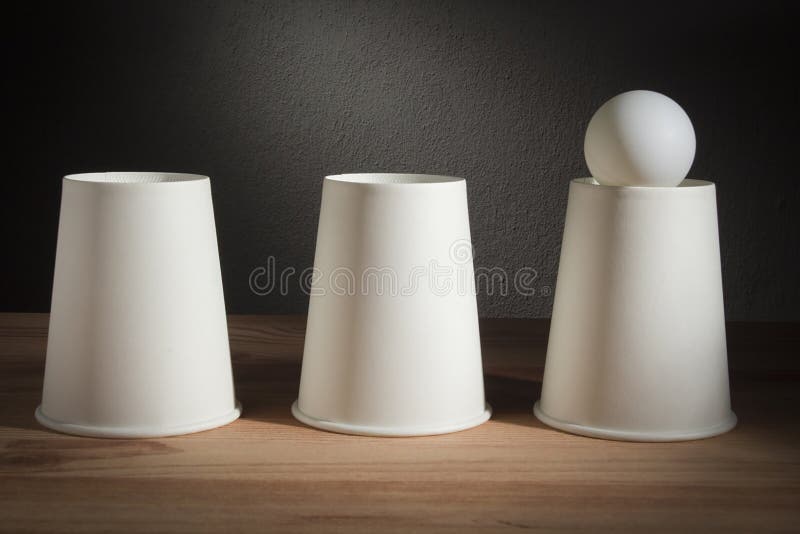 Disposable Cups and Ping Pong Ball Stock Image - Image of copy, design ...