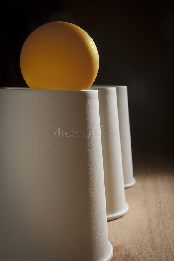 Disposable Cups and Ping Pong Ball Stock Photo - Image of disposable ...