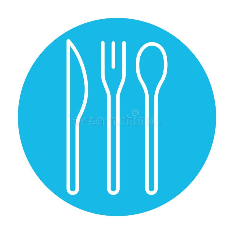 Disposable Cutlery Line Icon Stock Illustrations – 535 Disposable ...