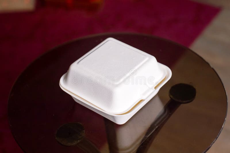 Disposable Eco-friendly Bento Cake Box Stock Image - Image of table ...