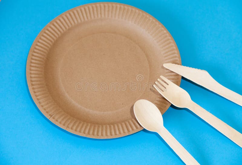 Disposable Eco Paper Tableware Cardboard Spoon Fork Knife Glass Stock ...