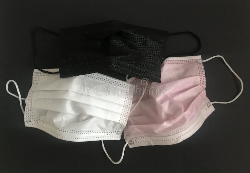 Disposable Face Masks in Assorted Colours Stock Image - Image of ...