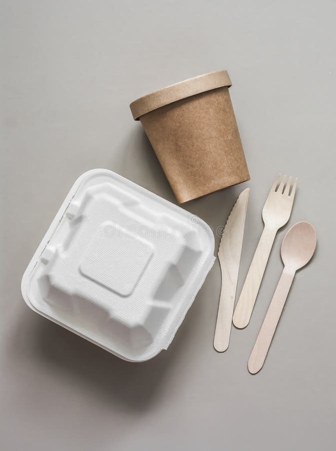 Disposable Food Containers, Biodegradable Packaging. Nature ...