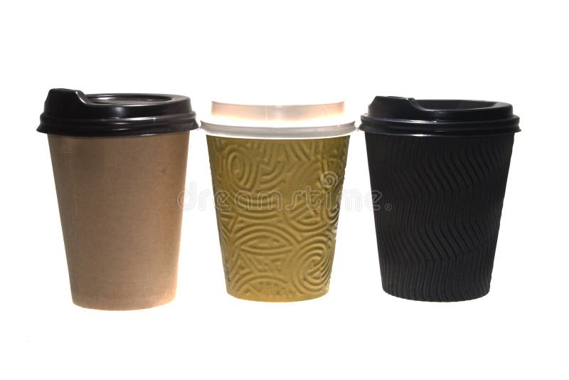 Disposable Glass Isolated on White Background Stock Image - Image of ...